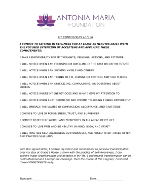 Fillable Online LETTER OF COMMITMENT SAMPLE - One StreetWhat Is A ...