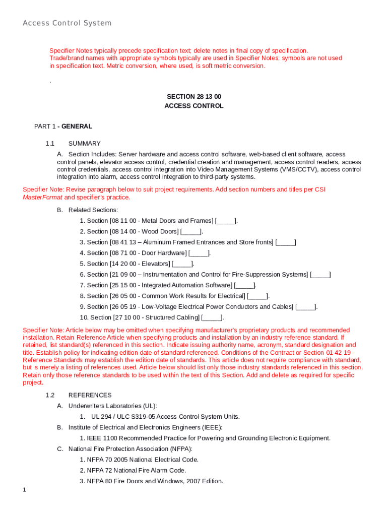 downloads.hartmann-controls.comDownloadsSECTION 28 13 00 ACCESS CONTROL ...