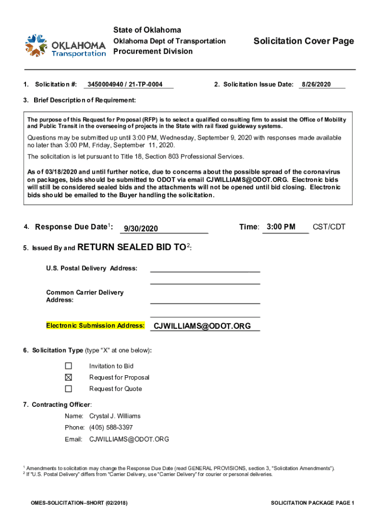 Fillable Online aem-prod.oklahoma.govcontentdamState of Oklahoma Oklahoma Dept of Transportation ...