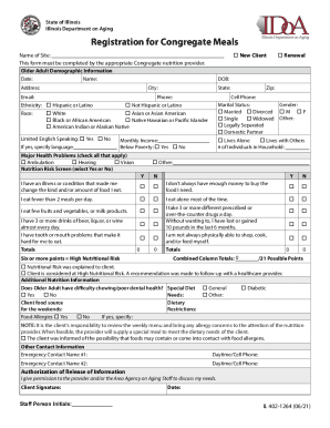 Fillable Online State of Illinois Illinois Department on Aging ...