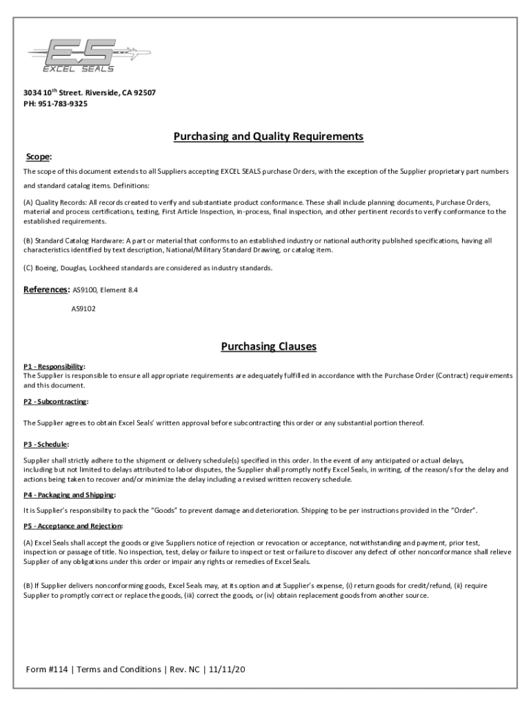 Fillable Online Form-409 Purchasing Quality Requirements F Fax Email ...