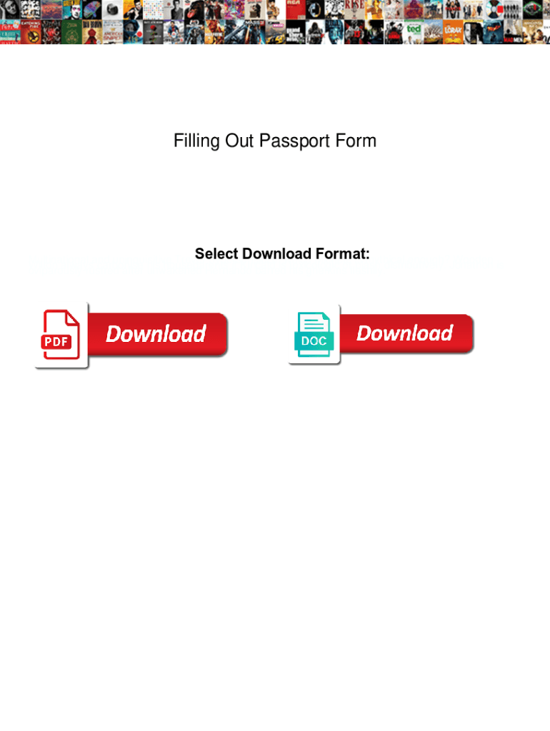 Fillable Online Filling Out Passport Form. Filling Out Passport Form ...