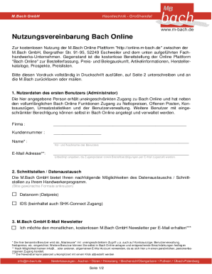Fillable Online online.m-bach.deM. Bach GmbH Fax Email Print - pdfFiller