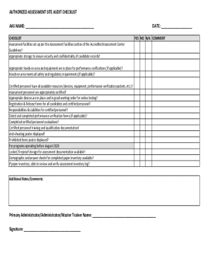 Fillable Online Fillable Online nccer AAS Audit Form - NCCER - nccer ...