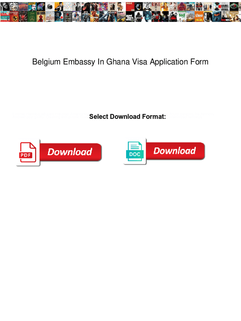 Fillable Online Belgium Embassy In Ghana Visa Application Form. Belgium ...