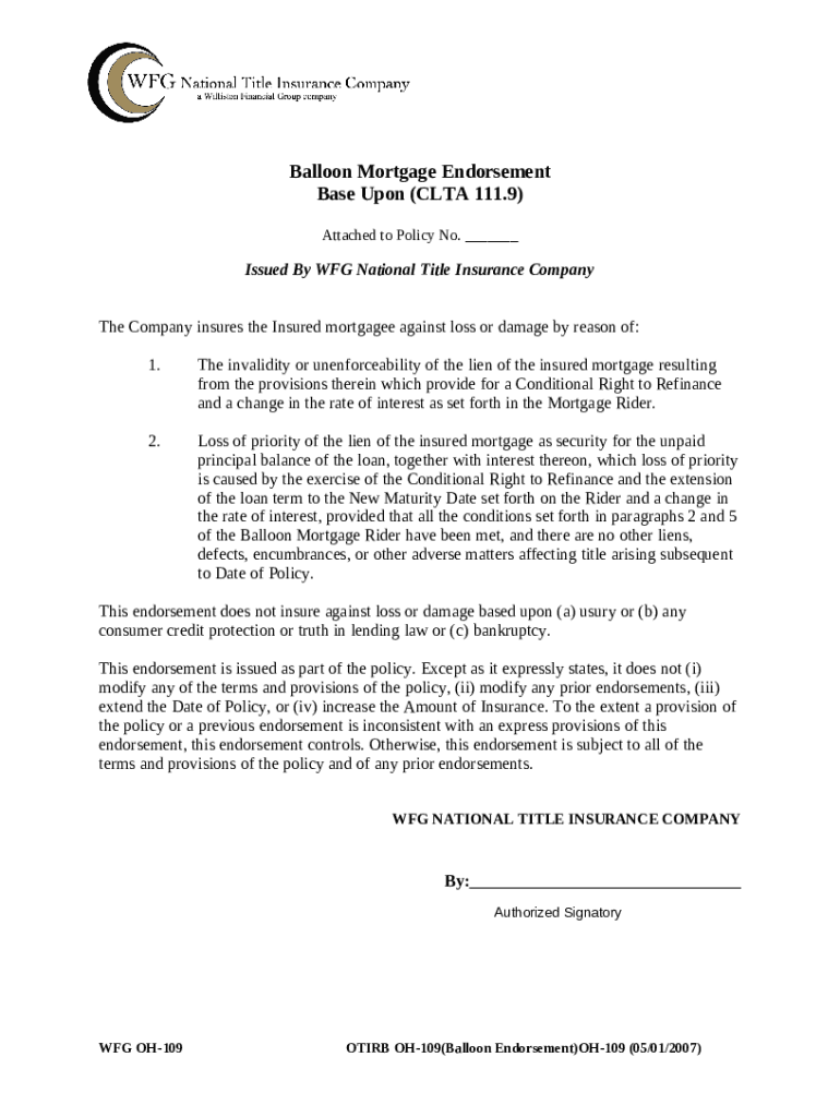 agentstitle.comUMNetHelpBalloon Mortgage Endorsements: Underwriting ...