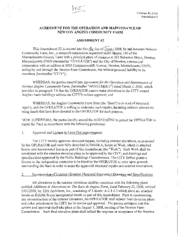 Fillable Online Sample Amendment to ContractNoloSample Amendment to ...