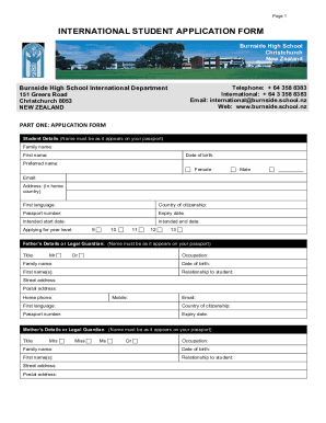 Fillable Online burnside.enrol.school.nzBurnside High School Signup ...
