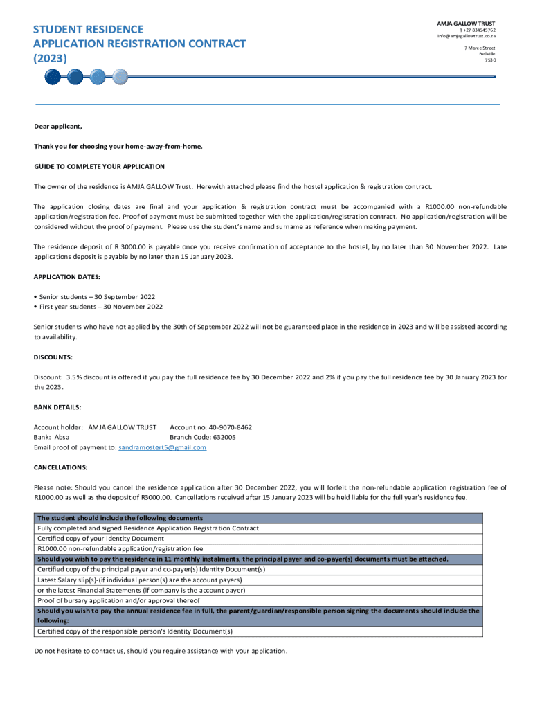 Fillable Online stadio.ac.zasitesdefaultAMJA GALLOW TRUST STUDENT ...