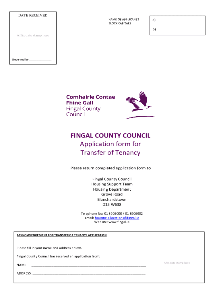 Fillable Online transfer-of-tenancy-form-pdf.pdf - Fingal County ...