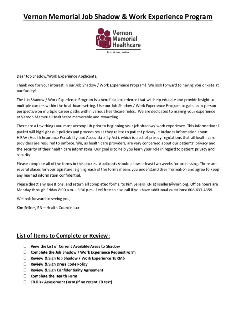 Fillable Online How To Job Shadow (With Tips for a Positive Experience ...