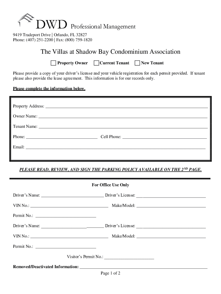 Fillable Online DWD Professional Management Fax Email Print - pdfFiller