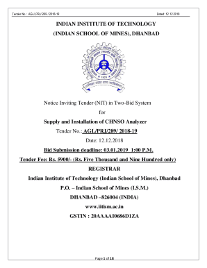 Fillable Online Supply and Installation of CHNSO Analyzer Fax Email Print - pdfFiller