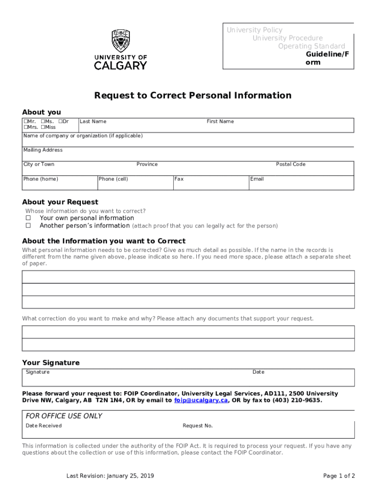 Request to Correct Personal Ination. Request to Correct Personal Ination Doc Template | pdfFiller