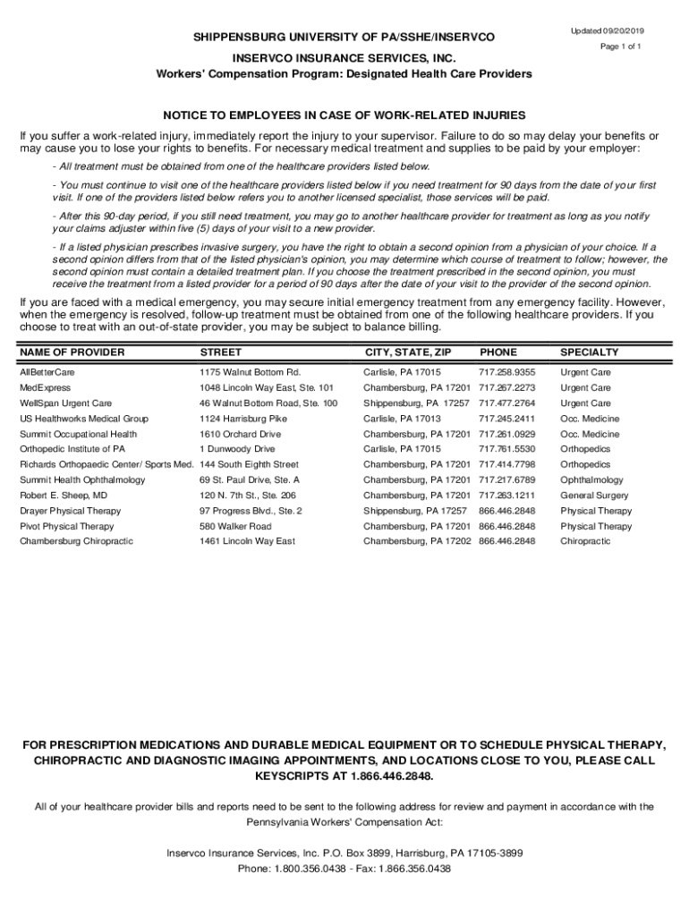 Fillable Online Shippensburg University - Student Services, Inc. Fax ...