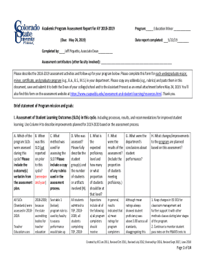 Fillable Online Annual Academic Program Assessment Report (AAPAR ...