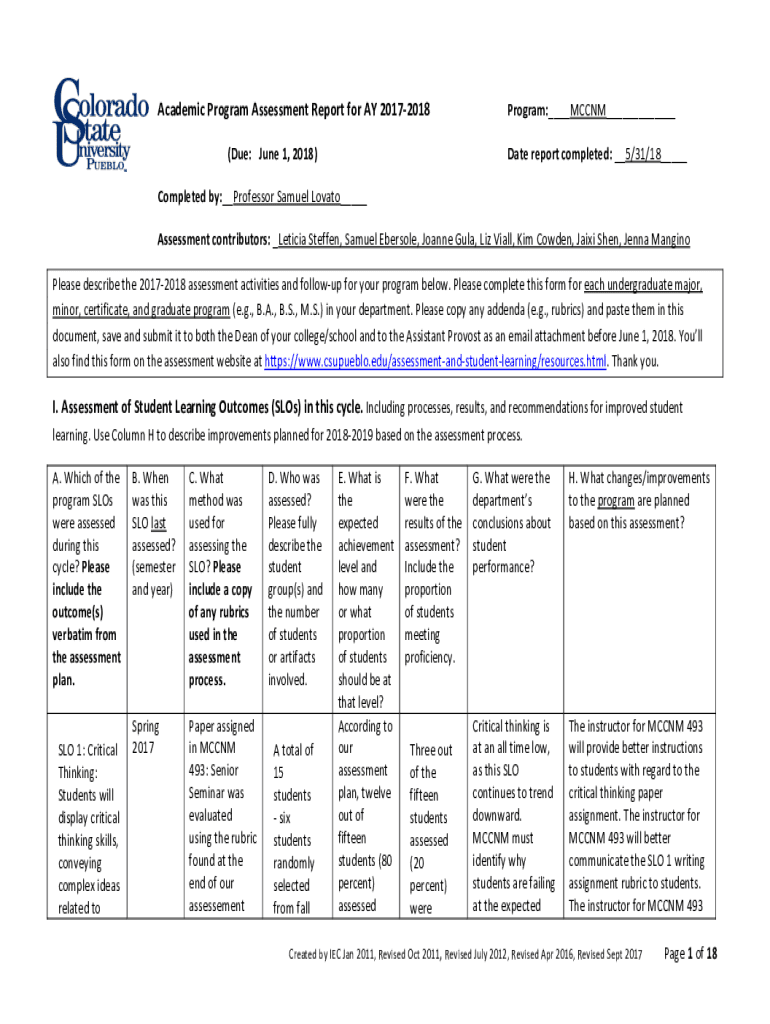 Fillable Online assessment.uni.edu assessment-reports-0Assessment Reports, Plans, & Results ...
