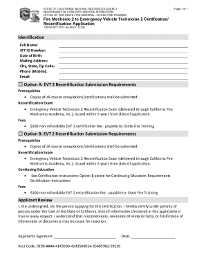 Fillable Online osfm fire ca Fire Mechanic 2 to Emergency Vehicle ...