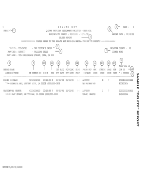 Fillable Online SAMPLE DELETE REPORT. 4691-Delete Report.pdf Fax Email ...