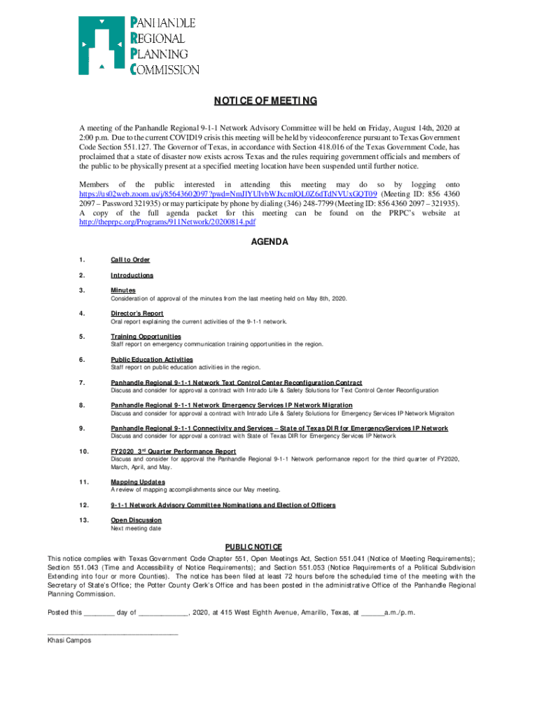 Fillable Online Panhandle Regional Planning Commission Fax Email Print ...