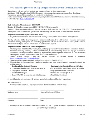 Fillable Online Forms - HUD Section 3ReferenceSECTION 3 OVERVIEW ...