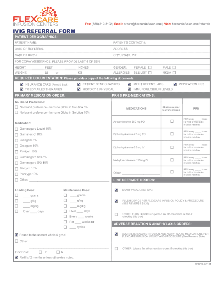 Fillable Online Referral forms AccredoReferral forms AccredoInfusion ...