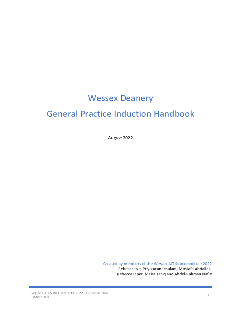 Fillable Online GP Induction Handbook (Final).pdf Fax Email Print ...