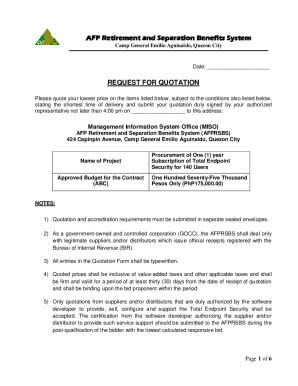 Fillable Online AFP Retirement and Separation Benefits System Camp ...