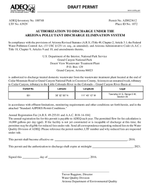 Fillable Online DRAFT FACT SHEET - azdeq.gov Fax Email Print - pdfFiller