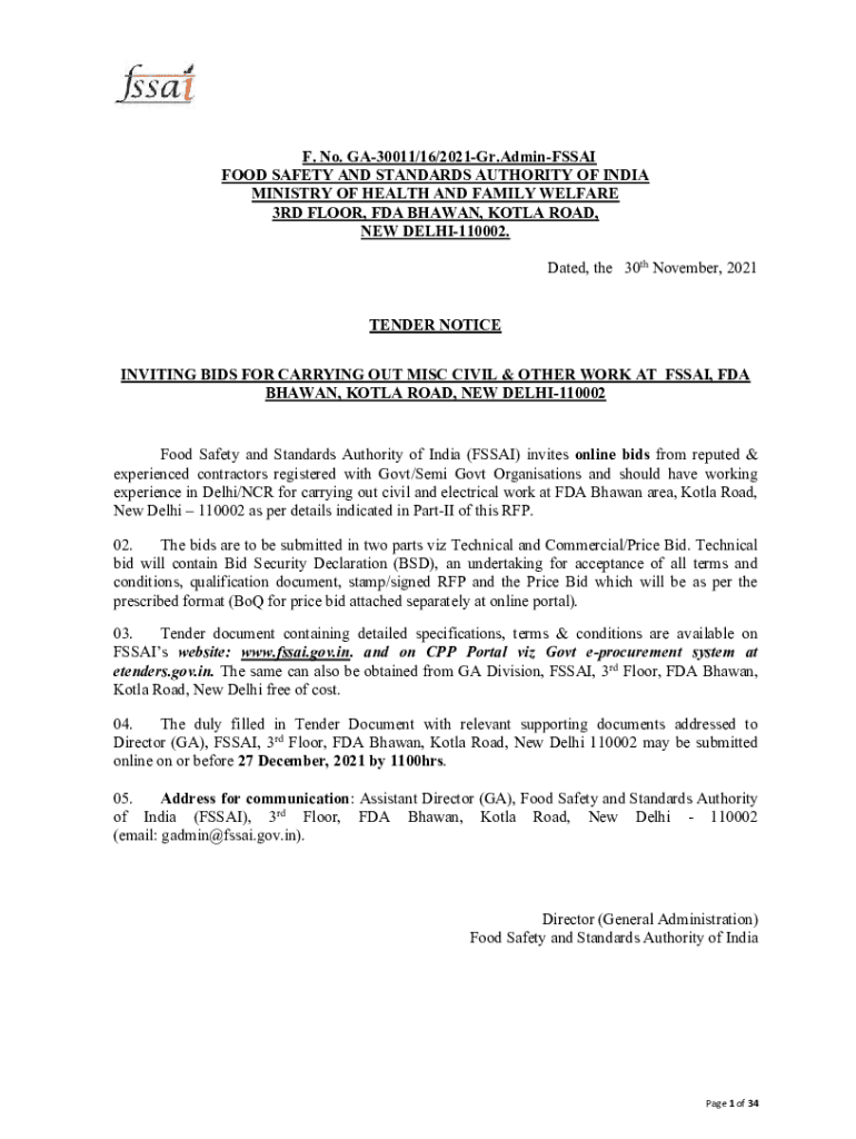 Fillable Online FSSAI - Food Safety and Standards Authority of IndiaThe ...