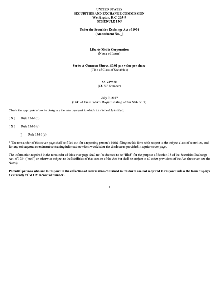 Fillable Online Schedule 13G Under the Securities Exchange Act of 1934 ...