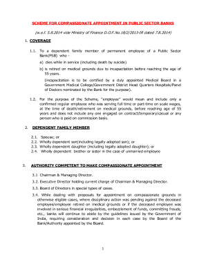 Fillable Online Scheme for Compassionate Appointment in Public Sector ...