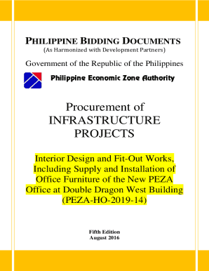 Fillable Online PHILIPPINE BIDDING DOCUMENTS - PEZA Fax Email Print - pdfFiller