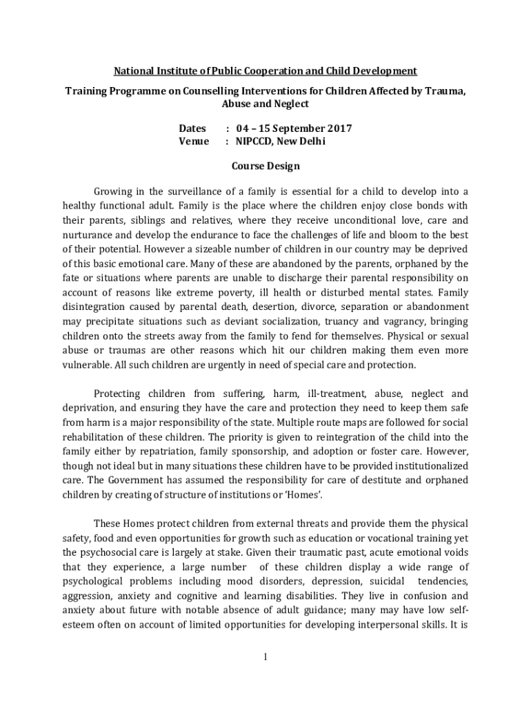 Fillable Online National Institute of Public Cooperation and Child ...