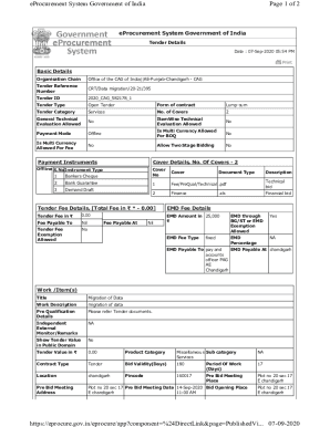 Fillable Online Tender Details - CAG Fax Email Print - pdfFiller