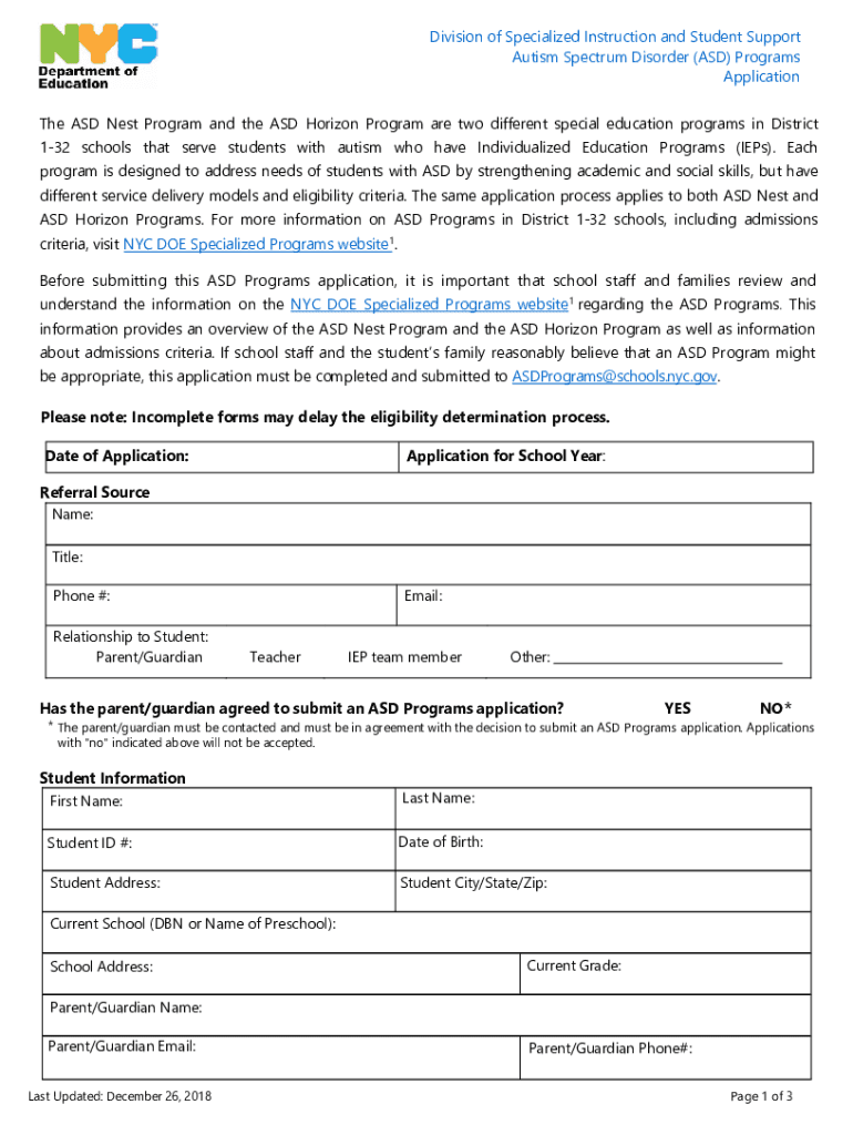Fillable Online infohub.nyced.orgdocsdefault-sourceDivision of Specialized Instruction and ...