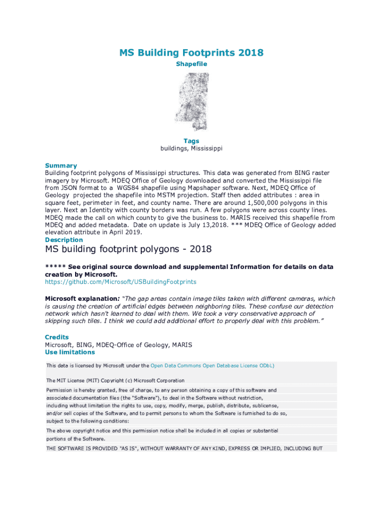 Fillable Online Building Footprints - Bing Maps - microsoft.comGitHub - microsoft ...