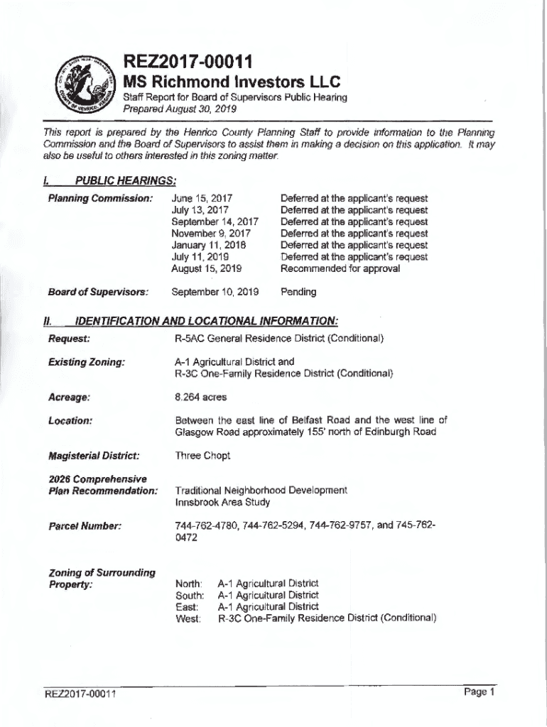 Fillable Online Fillable Online This report is prepared by the Henrico County Planning ... Fax ...