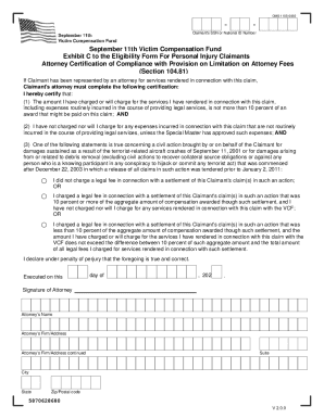 Fillable Online Claim Form Victims SSN or National ID Number - vcf.gov ...
