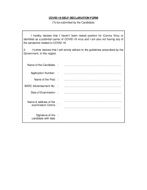 Fillable Online covid-19 self declaration form - Entri Fax Email Print ...
