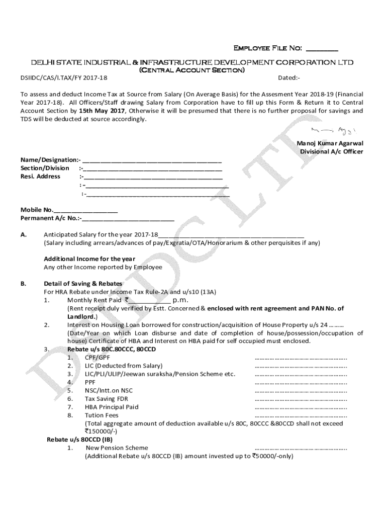 Fillable Online What is DSIIDC, Delhi State Industrial and ...