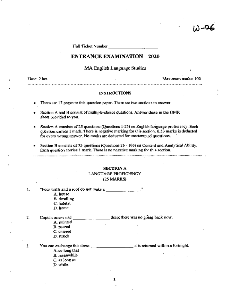 Hall Ticket Format In Excel - Fill Online, Printable, Fillable, Blank ...