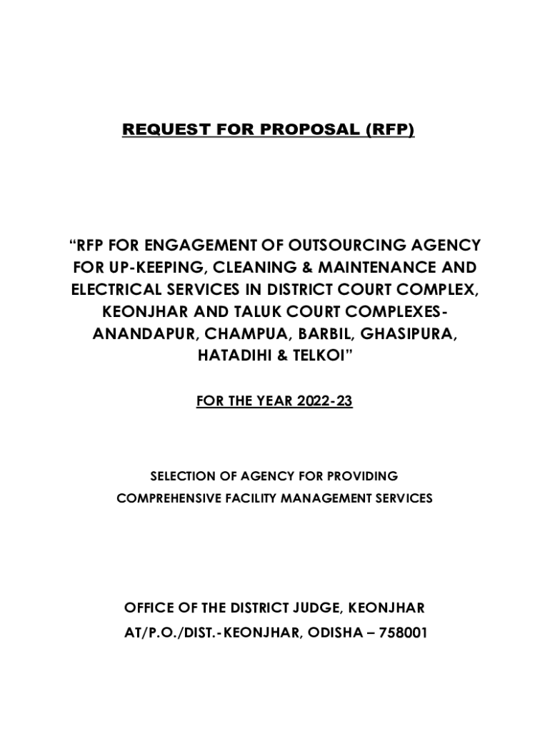 Fillable Online Request For Proposal(RFP) - District Court Fax Email ...