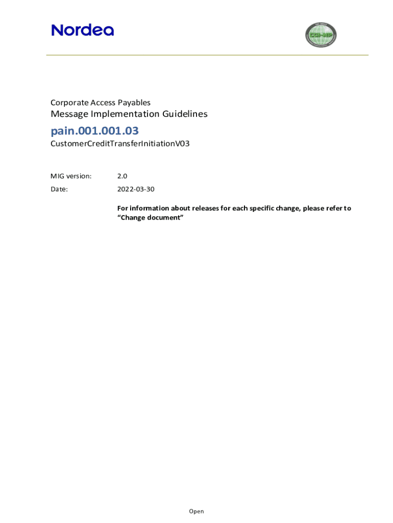 Fillable Online SEPA pain.001.001.03SAP Communityunderstanding XML pain ...