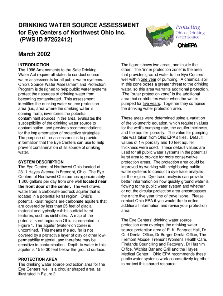Fillable Online wwwapp epa ohio Drinking Water Source Protection Areas ...
