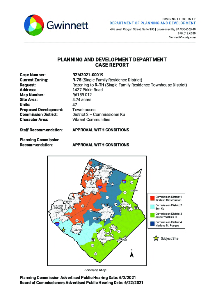 Fillable Online PLANNING AND DEVELOPMENT ... - Gwinnett County Fax Email Print - pdfFiller
