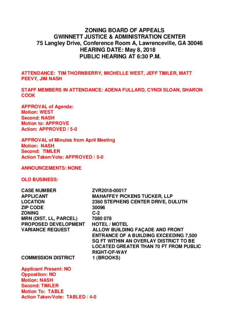 Fillable Online ATTENDANCE: TIM THORNBERRY, MICHELLE WEST, JEFF TIMLER ...