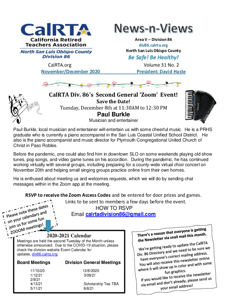 Fillable Online N. San Luis Obispo - Division 86Home Fax Email Print ...