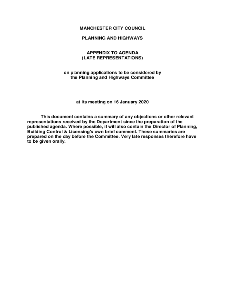 Fillable Online democracy.manchester.gov.ukDataPlanning andMANCHESTER ...