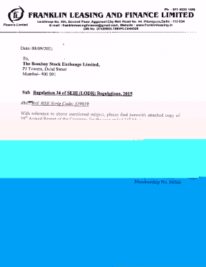 Fillable Online FRANKLIN LEASING & FINANCE LIMITED Fax Email Print ...